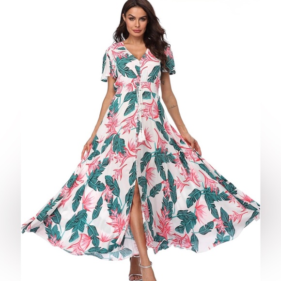 Dresses | 24 Unbranded Floral Maxi Dress | Poshmark